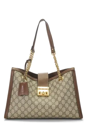 Gucci Gg Supreme Canvas Padlock Shoulder Bag