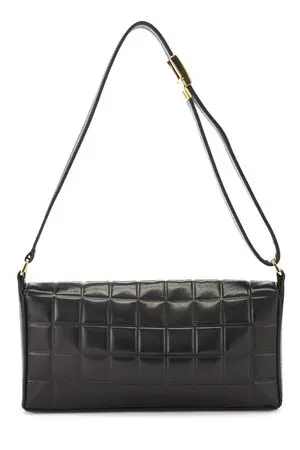Chanel Leather Chocolate Bar Shoulder Bag - Black