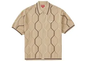 Supreme Hex Zip Up Polo Shirt