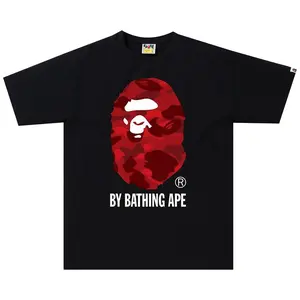 A BATHING APE Color Camo Bathing Tee /red - Black