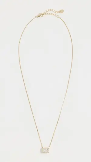 Shashi Emerald Baguette Necklace