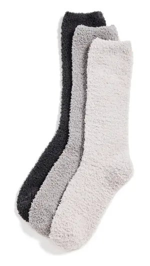 Barefoot Dreams Cozychic Sock Set - Carbon Multi