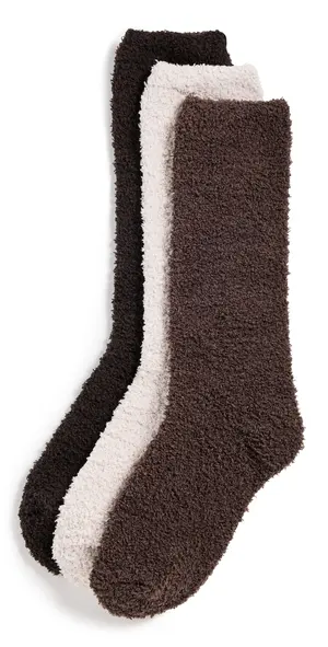 Barefoot Dreams Barefoot Dreams CozyChic Sock Set Espresso Multi