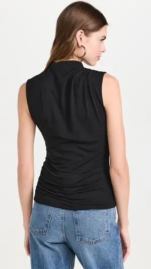 Veronica Beard Mylie Sleeveless Top - Black