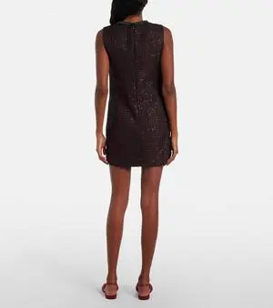 SELF-PORTRAIT Sequined Tweed Mini Dress