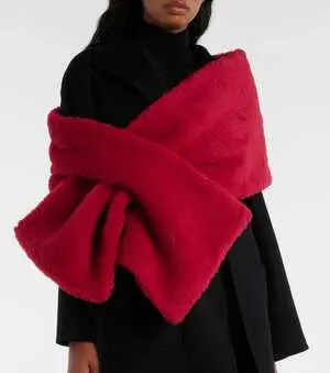 Max Mara Full Teddy Scarf - Red