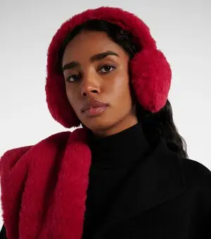 Max Mara Teddy Earmuffs - Red