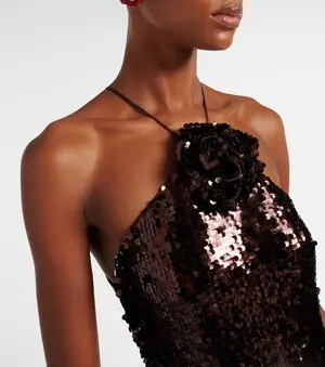 Magda Butrym Sequin Gown - Brown