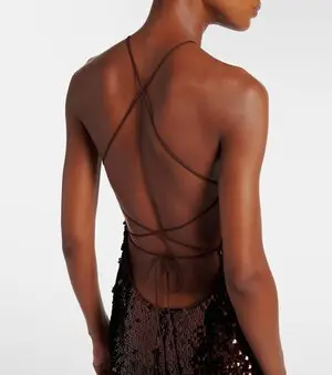 Magda Butrym Sequin Gown - Brown