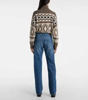 Brunello Cucinelli High-rise Straight Jeans - Blue