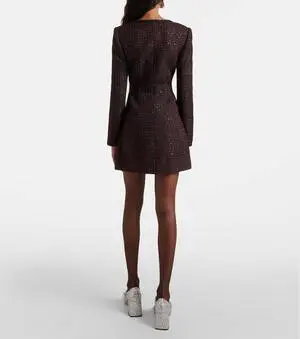 SELF-PORTRAIT Sequined Tweed Mini Dress