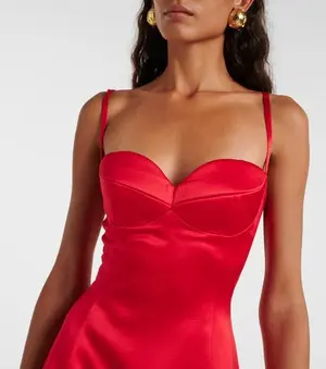 Magda Butrym Silk And Wool Satin Mini Dress