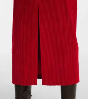Brunello Cucinelli Cotton Midi Skirt - Red