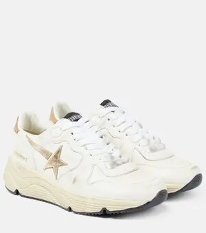 GOLDEN GOOSE Running Sole Leather Sneakers - White