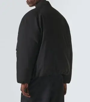 JIL SANDER Oversized Gabardine Down Jacket - Black