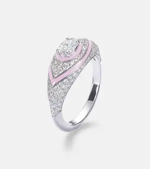 KAMYEN 18kt White Gold Diamond Eye Ring