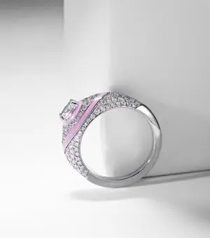 KAMYEN 18kt White Gold Diamond Eye Ring