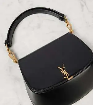 Saint Laurent Voltaire Leather Shoulder Bag - Black