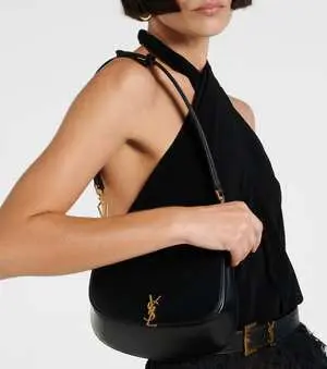 Saint Laurent Voltaire Leather Shoulder Bag - Black