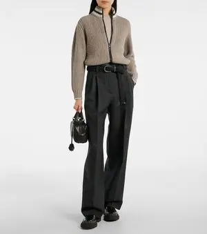 Brunello Cucinelli Wool Zip-up Cardigan