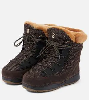 Bogner Verbier Shearling-trimmed Ankle Boots