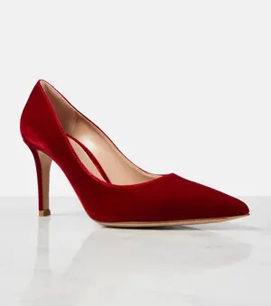 GIANVITO ROSSI 85 Velvet Pumps