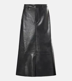 Citizens Of Humanity Cassia Faux Leather Midi Skirt - Black