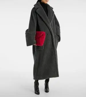 Max Mara Teddy Fabric Clutch - Red