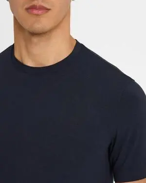 Giorgio Armani Apos;s Textured Stretch T-shirt - Navy
