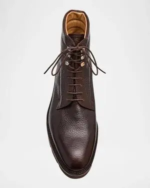 John Lobb Alder Grained Leather Hiking Boots - Dkbrwn