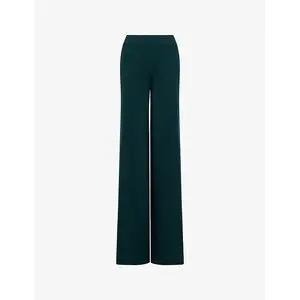 LEEM High-rise Wide-leg Knitted Trousers