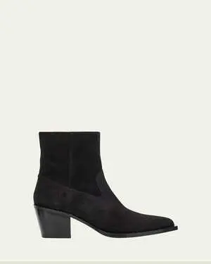 STUART WEITZMAN Stuart Weitzman Tate Suede Booties - Black