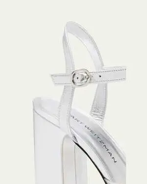 STUART WEITZMAN Dayna Ii Platform Sandals - Silver