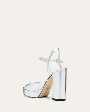 STUART WEITZMAN Dayna Ii Platform Sandals - Silver