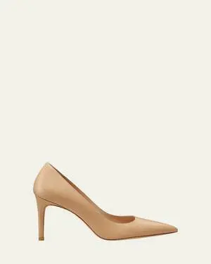 STUART WEITZMAN Power 85 Leather Pumps - Adobe