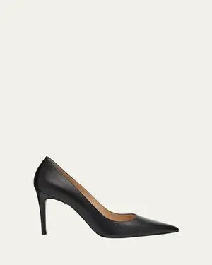 STUART WEITZMAN Power 85 Leather Pumps - Black