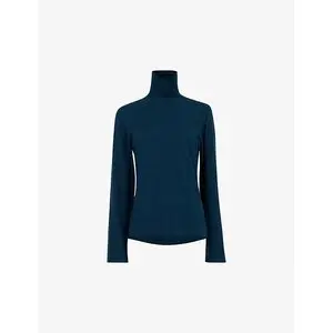 LEEM High-neck Relaxed-fit Woven Jumper