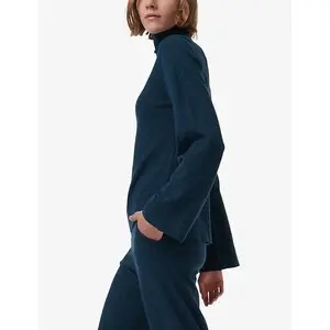 LEEM High-neck Relaxed-fit Woven Jumper