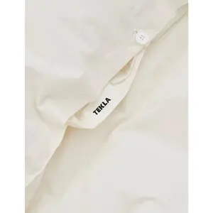 TEKLA Percale Stripe-pattern Cotton Duvet Cover - Winter White