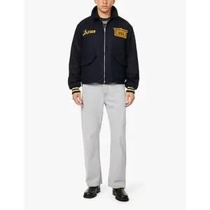 Aries X Arsenal 1886 Flap-Pockets Relaxed-Fit Wool-Blend Jacket