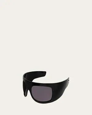 Gucci Monochrome Acetate Wrap Sunglasses