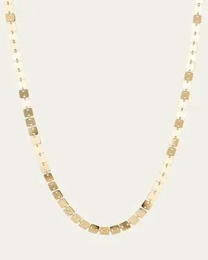 Lana Jewelry 14k Yellow Laser Square Chain Necklace - Gold