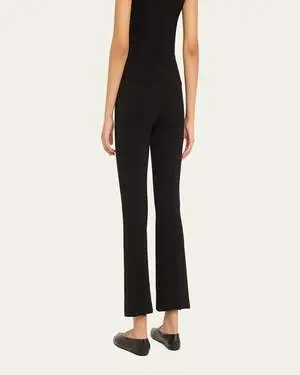 HIGH SPORT Cropped Kick Flare Pants - Black