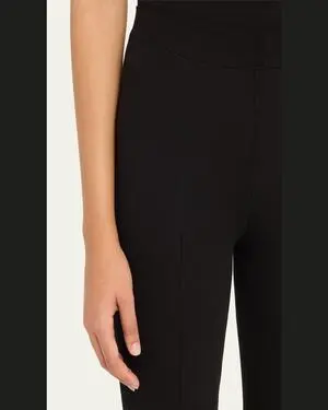 HIGH SPORT Cropped Kick Flare Pants - Black