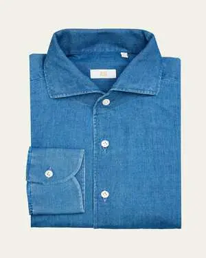 100HANDS Japanese Denim Sport Shirt