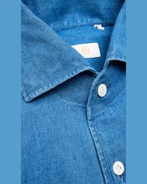 100HANDS Japanese Denim Sport Shirt
