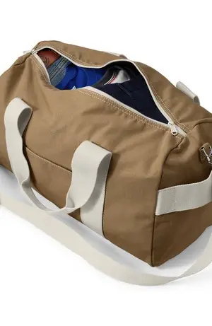 LANDS' END Canvas Weekender Duffle Bag - Rich Camel