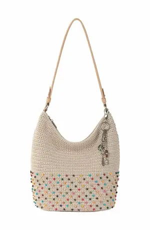 THE SAK Sequoia Crochet Hobo Bag - Ecru Multi Beads