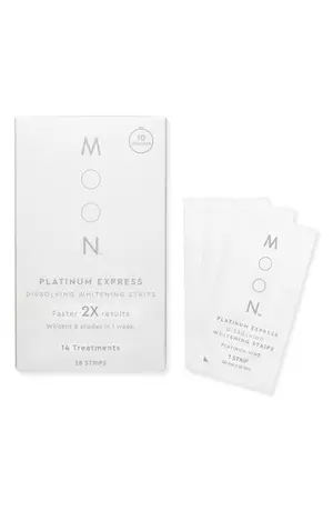 MOON Platinum Express Dissolving Teeth Whitening Strips - No Color