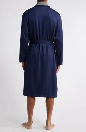 Nordstrom Essential Fleece Lined Robe - Navy Peacoat